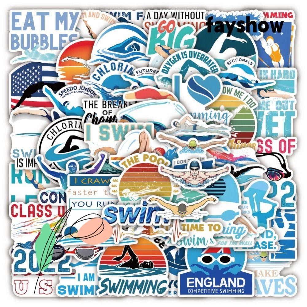 FAYSHOW Waterproof Vinyl Swimmer Sticker, PVC Swimming Swimming ...