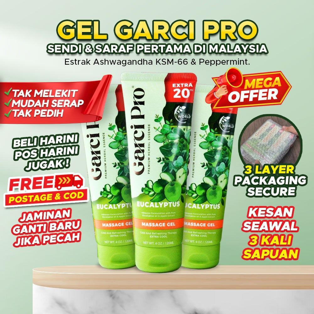 𝗚𝗮𝗿𝗰𝗶 𝗣𝗿𝗼 𝗚𝗲𝗹 Original HQ 120ml New Packaging 2023 Sakit Kebas Kaki ...