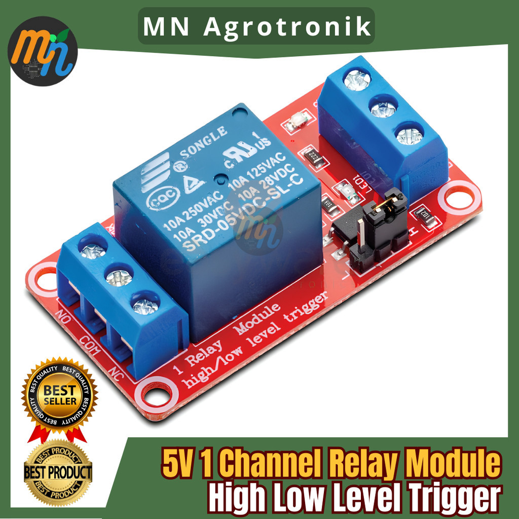 Relay module 5V 1 channel high and low trigger | Shopee Malaysia