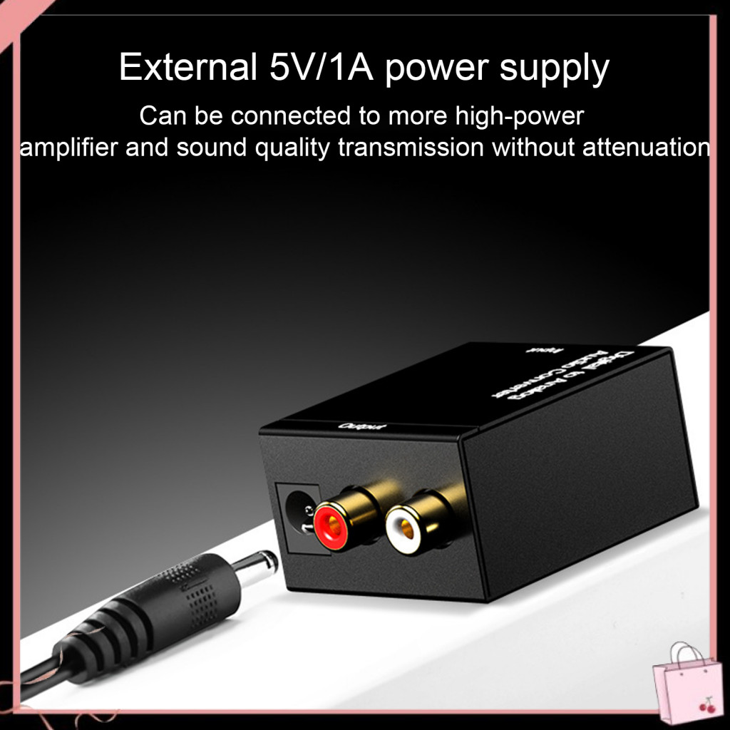 [Sy] 2-channel Digital Audio Converter Digital Optical Coax to Analog Stereo Audio Converter ...