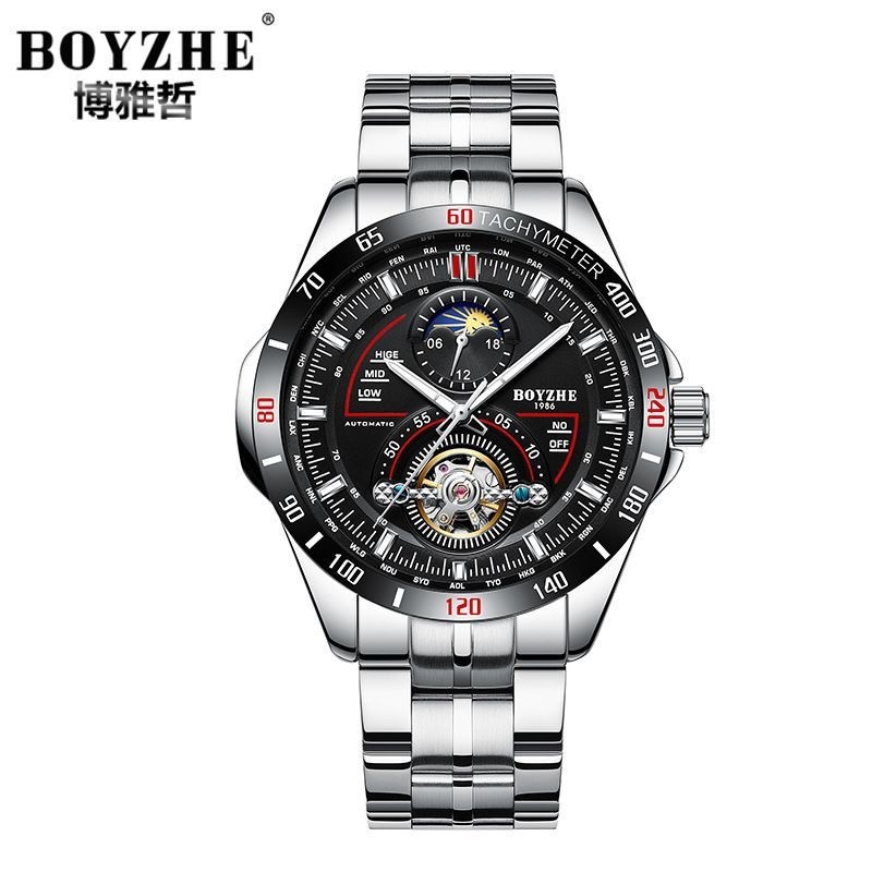 [In stock]Boyzhe Swiss fully automatic mechanical watch fine steel WH ...