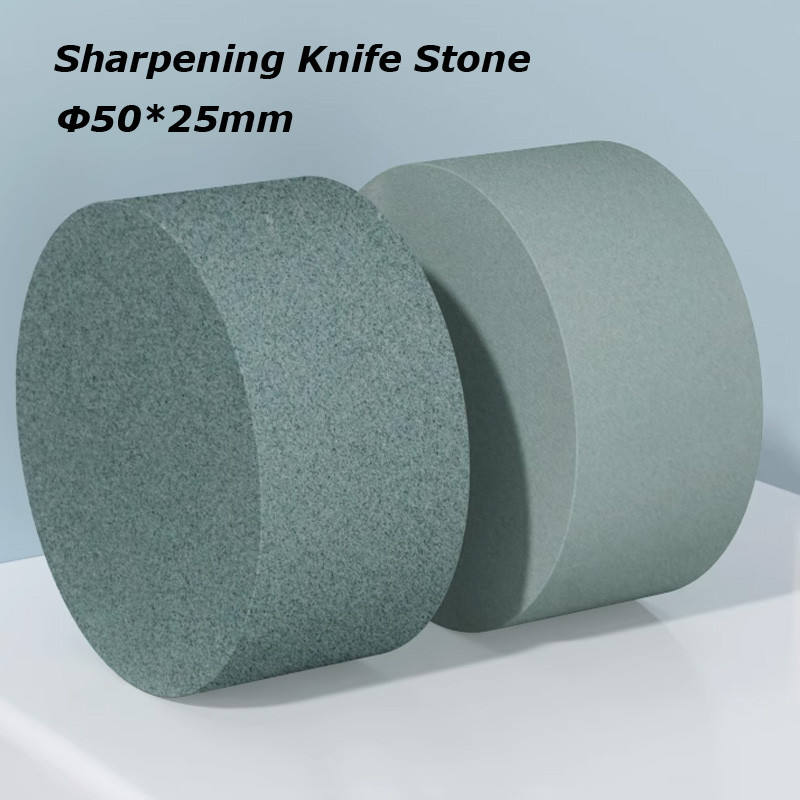 Round Disc Oilstone Φ50x25mm Green Silicon Carbide Sharpening Knife ...