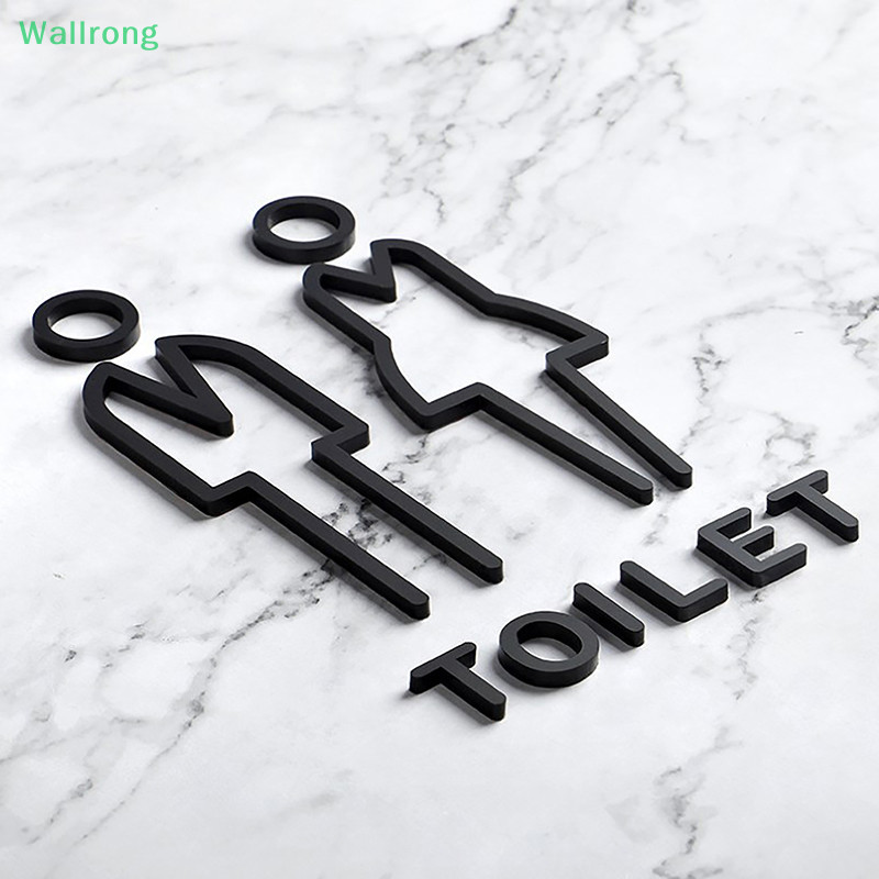 Wallrong> Acrylic Washroom Sign Plate Customized WC Door Wall Label ...