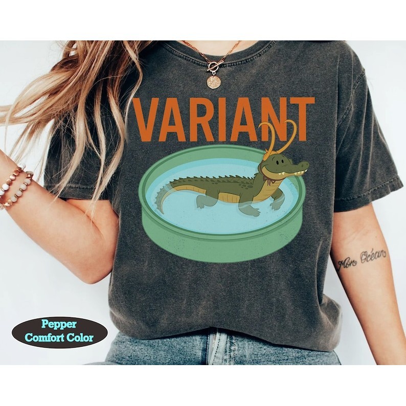 Funny Marvel Loki Alligator Loki Variant Kiddie Pool Shirt MCU Fans Marvel Studios Unisex ...