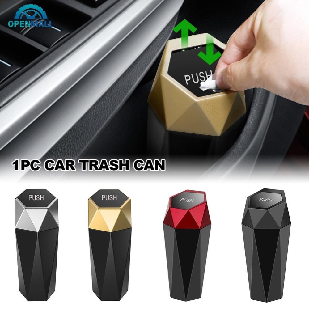 OPENMALL 1PC Car Trash Can Car Dustbin Diamond Design Leakproof Vehicle ...