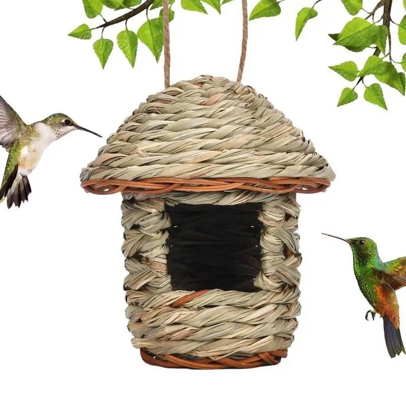 Artificial Birds Nest Hand Woven Grass Bird Nesting Bird Nests For Home ...