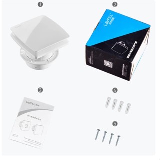 4/6 Inch High Speed Rectangle Exhaust Fan Toilet Kitchen Bathroom ...