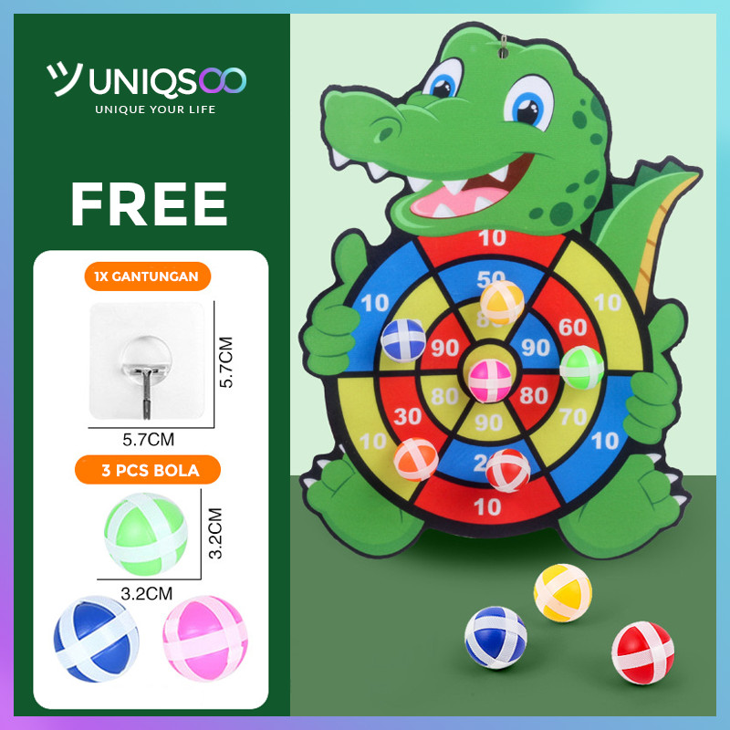 Uniqsoo Toy Dart Ball Board/ Sticky Ball Throwing Dart Board/ Dart Ball ...