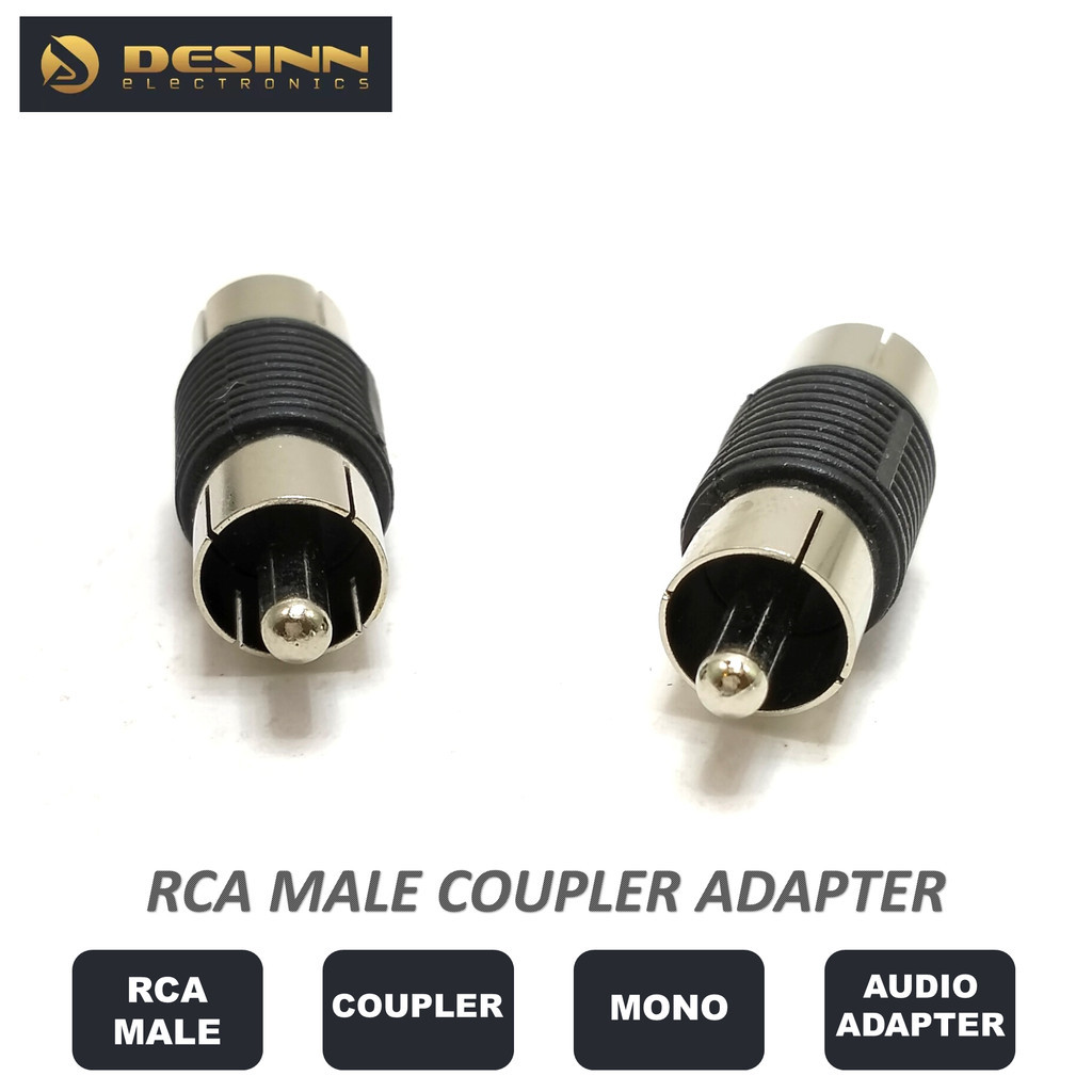 RCA Male Adapter Coupler Audio Video Connector for Speaker Home Theater ...