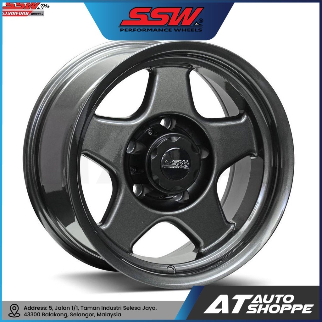 (1PC) SSW WHEELS S323 GUN METAL 16x8J ET-10 5hX139.7 4X4 4WD SUZUKI ...