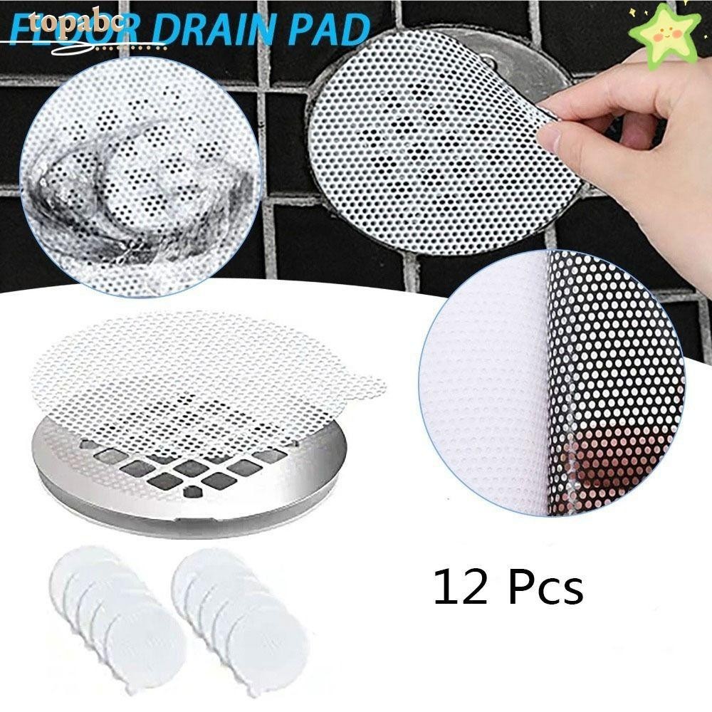 TOPABC 12pcs Drain Hair Catcher, Removable Waterproof Floor Drain ...