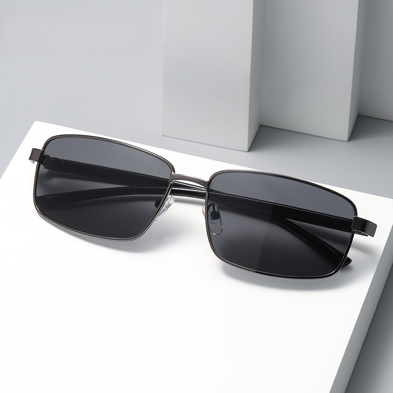 New metal rectangular sunglasses for men's fashionable sunglasses ...
