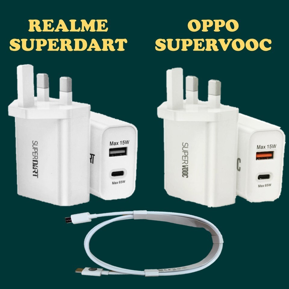( READYSTOCK )REALME Super DART OPPO Super VOOC GaN Power Adapter ...