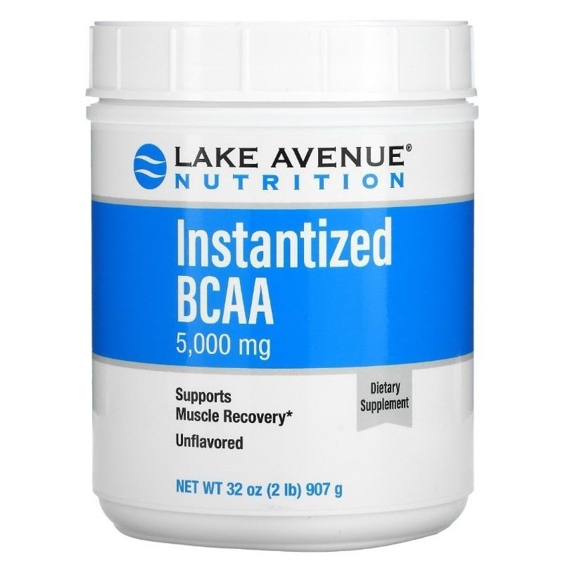 Lake Avenue Nutrition, Instantized BCAA Powder, Unflavored, 32 oz (907 ...