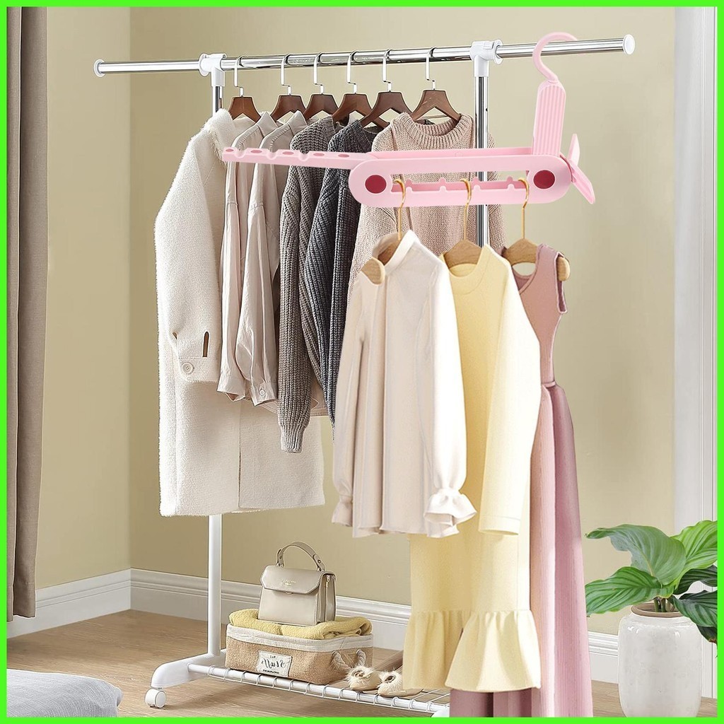Laundry Room Hanger Rack Travel Hangers with Stable Design Foldable ...