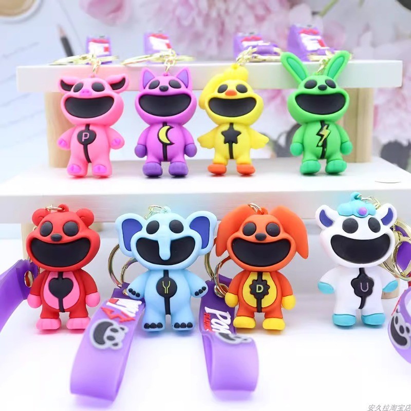 Anime Game Smiling Critters Character Keychain Cartoon Hopscotch Catnap ...