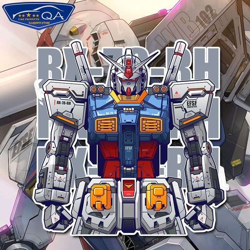 Gundam Mobile Suit Robot Reflective Car Sticker Electric Motorcycle ...