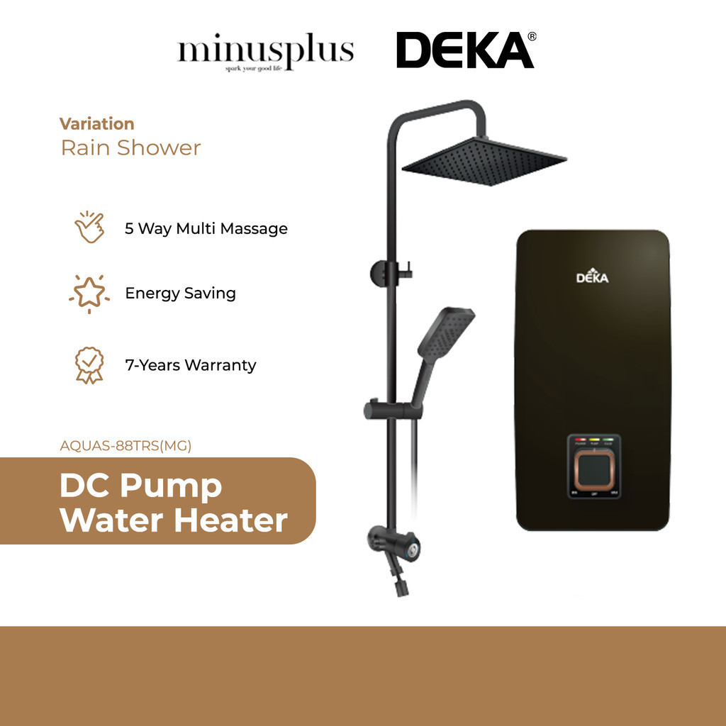DEKA DC Inverter Pump 5 Spray Showerhead IP25 Water Heater (Magnesium ...