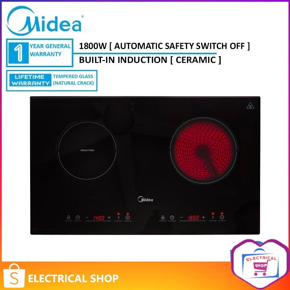 Midea Built in Induction Ceramic Hob MCIHD361 1800W Dual Zone Multi ...