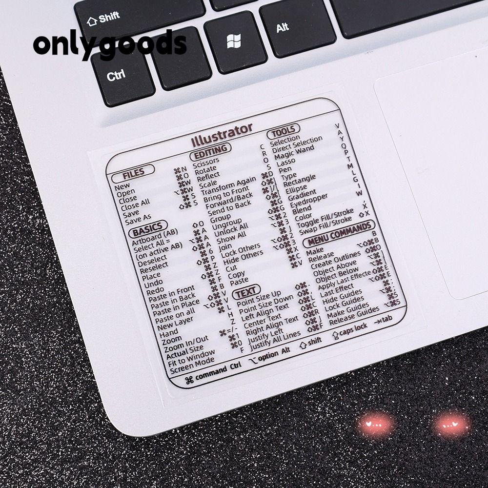 ONLYY 4PCS Keyboard Shortcut Sticker, Referential Firmly Quick Key ...