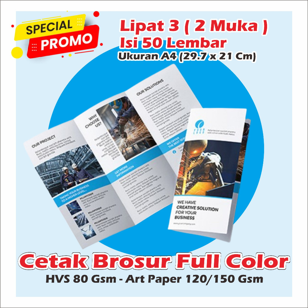 Print A4 Size 3-fold Brochure Print 2-face Alternating Print 50 Sheets ...