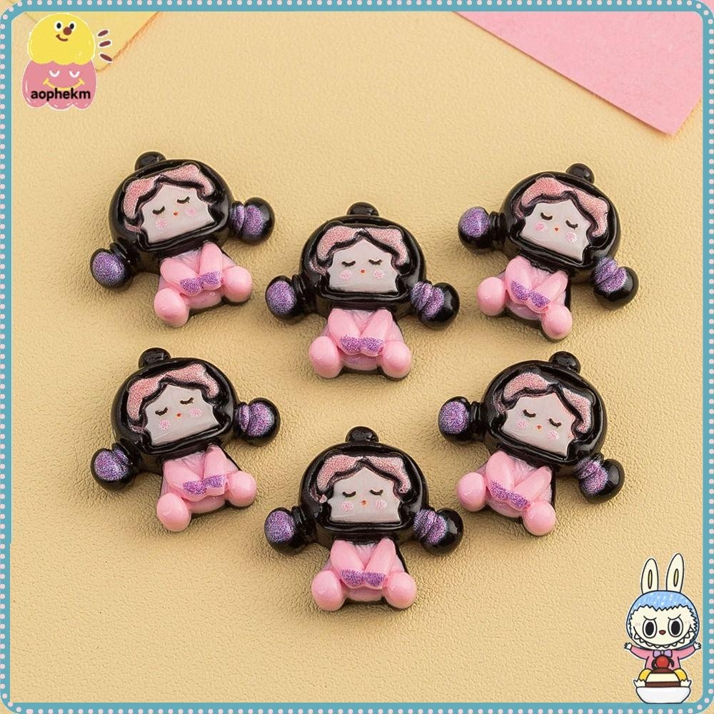 AOPHEKM 8pcs/set Diy Resin Accessories Pendant, POPMART Pop Bean MOLLY ...
