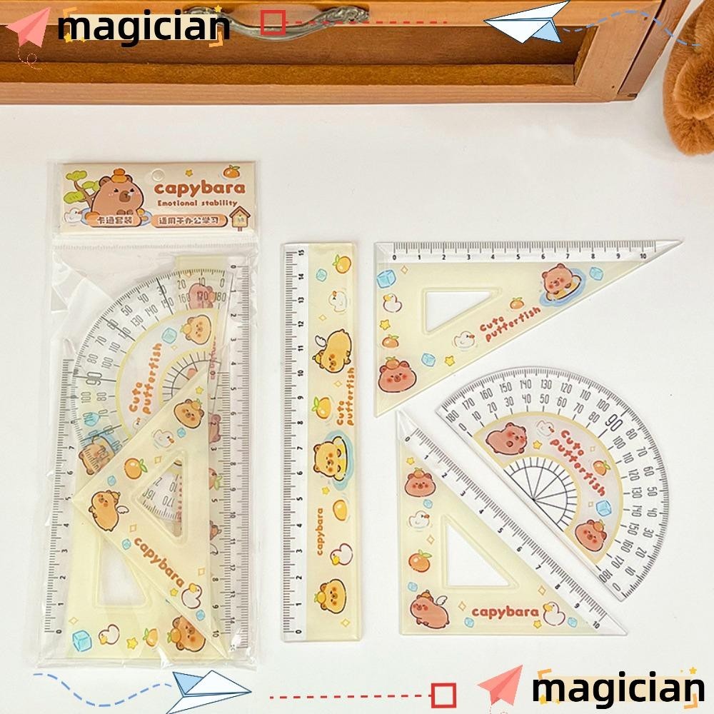 MAGIC 1 Set Measuring Tool, Protractor Straightedge Capybara Metric ...