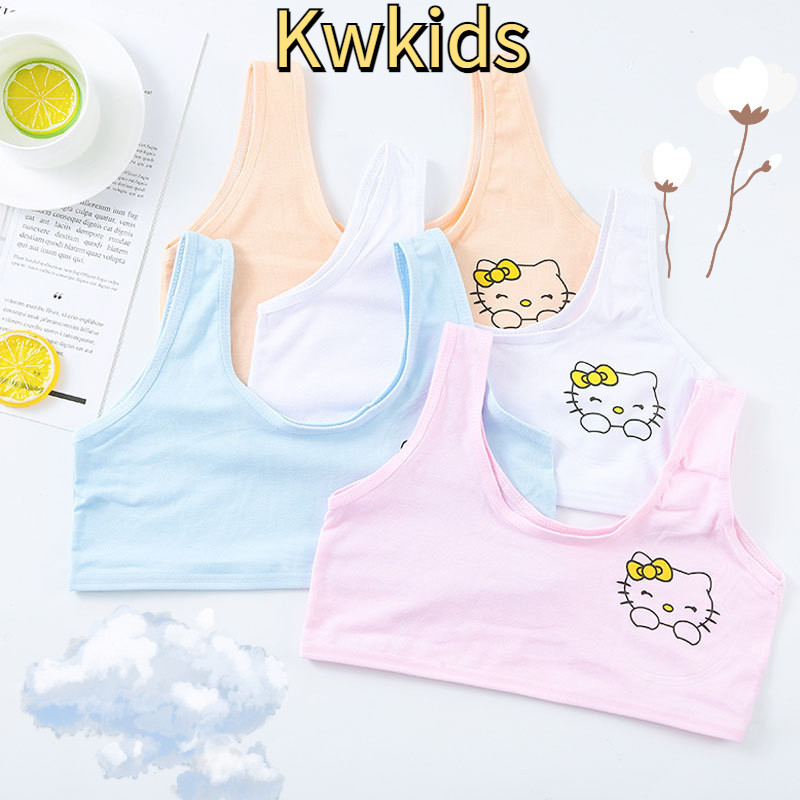 Cotton Bra for Teenager Girls Hello Kitty Printed Kids Underwear Girl ...