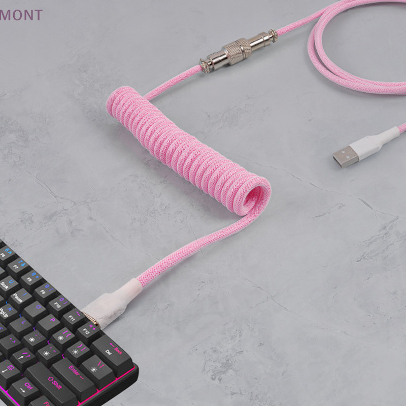 [MONT] 3M Type C Mechanical Keyboard Coiled Cable USB Keyboard Wire ...