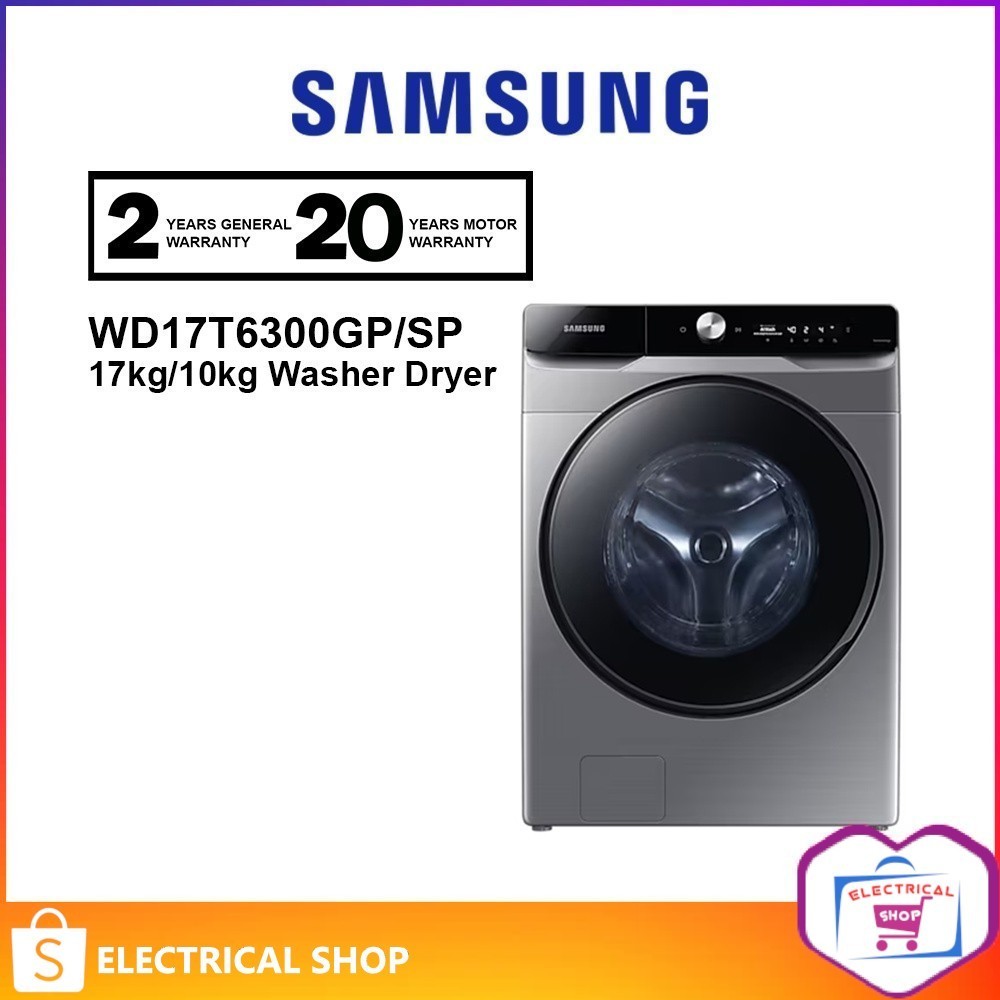 Samsung 17kg/10kg WF6000R Washer Dryer WD17T6300GP/SP /19kg/11kg WF6000R WD19T6500GW/FQ ...