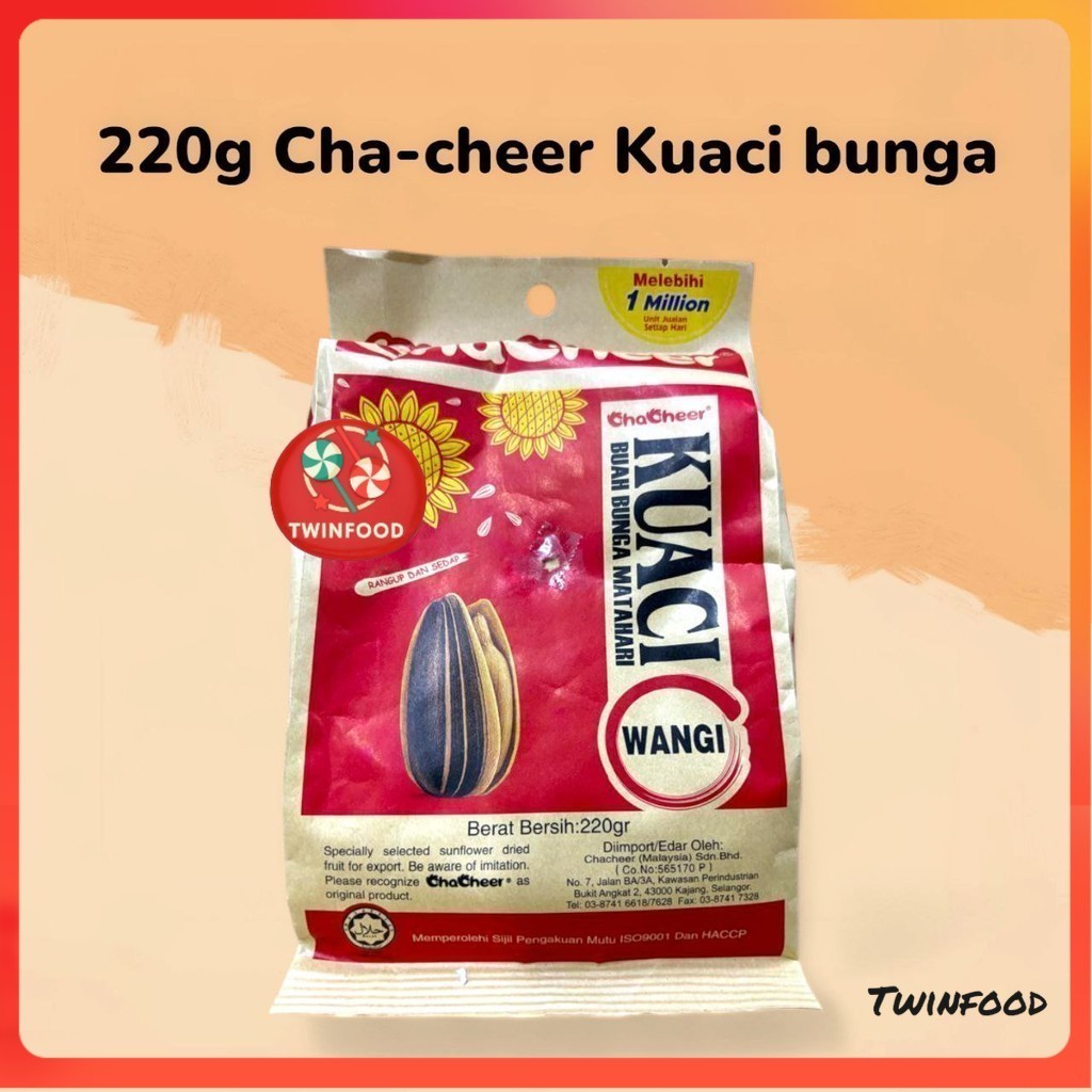 220g Cha-cheer Kuaci Bunga sunflower seeds (halal) | Shopee Malaysia