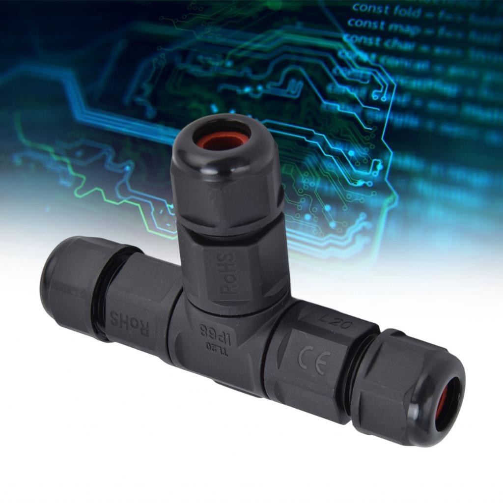 Treee Waterproof Connector 3 Pin Tee Electrical Wire Terminal Quick ...