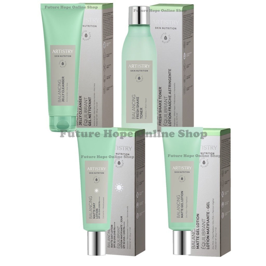 ARTISTRY SKIN NUTRITION Balancing Jelly Cleanser Matte Day Lotion SPF ...