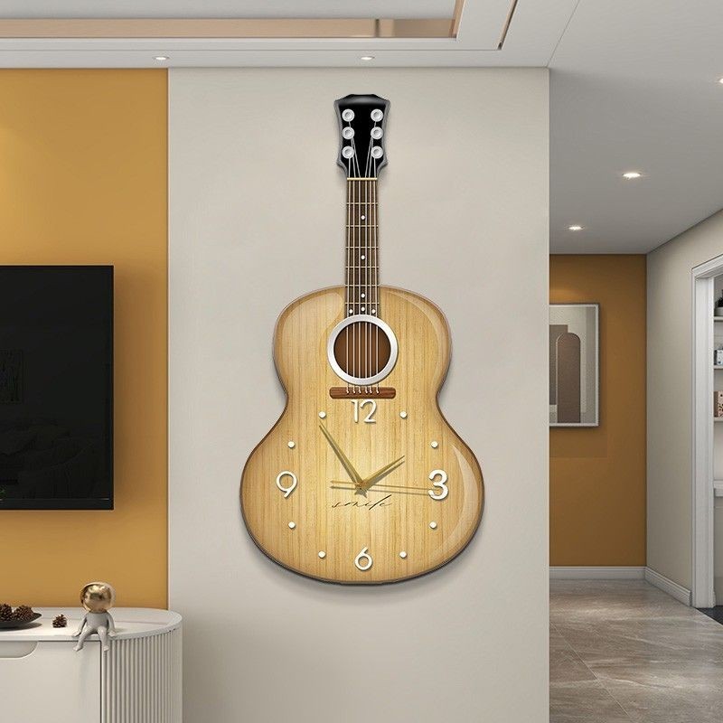 Guitar Violin Creative Clocks Wall-Mounted Music Room Creative Clock ...