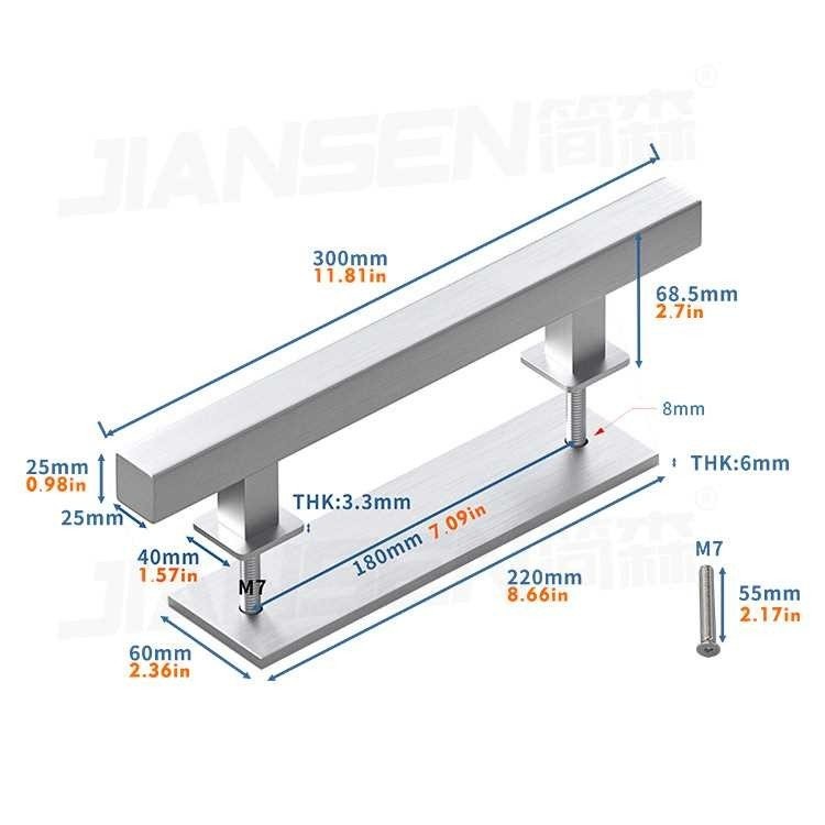 [Discount Price] Barn Door Silver Stainless Steel Door Handle Sliding ...