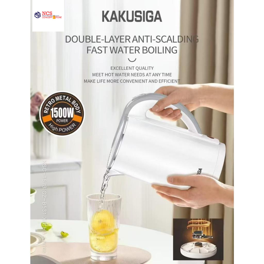 KAKUSIGA KSC-1573 Electric Kettle / 1.8 Little Capacity / Double Layer ...