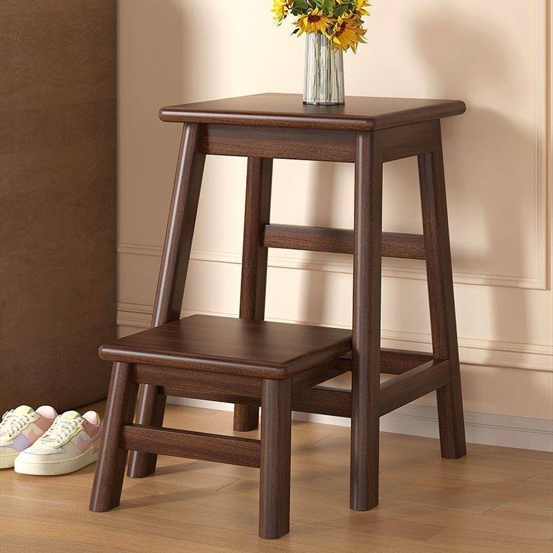Solid Wood Multifunctional Step Stool Foldable Ladder Stool Foot Pedal ...