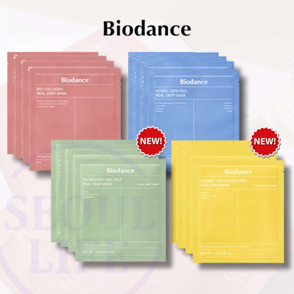 【BIODANCE 】BIODANCE Real Deep Mask 4types 34g*3,4sheets ( Bio Collagen ...