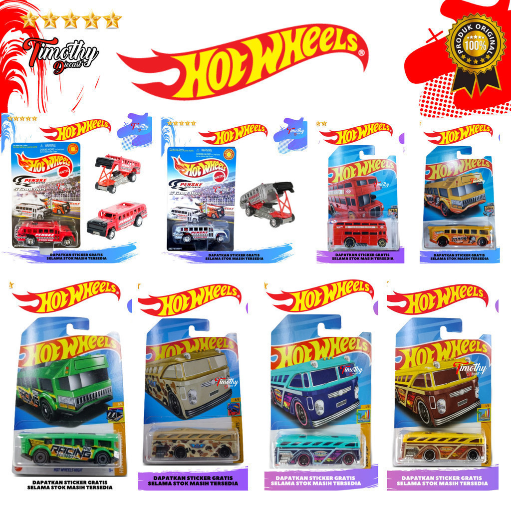 Hot Wheels Mix Variant School Bus Decker Road Bandit Surf Penske ...