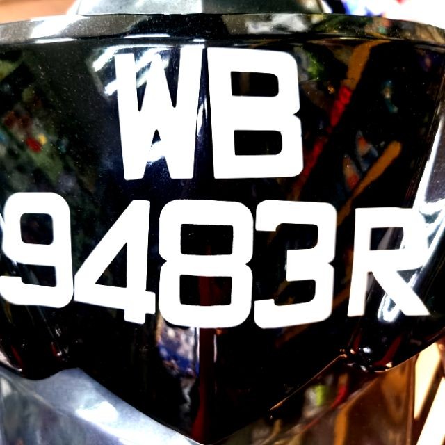Front Number Plate Sticker Motor Standard size Sticker No Plate Depan ...