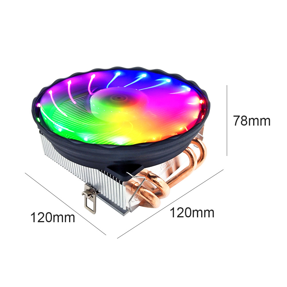 4 Heat Pipes CPU Cooler PWM 4 Pin PC Radiator Quiet Cooling Fan ...