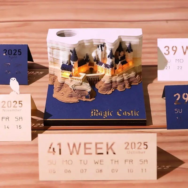 2026 Harry Potter 3D Note Calendar Magic Castle Theme Creative Gift ...