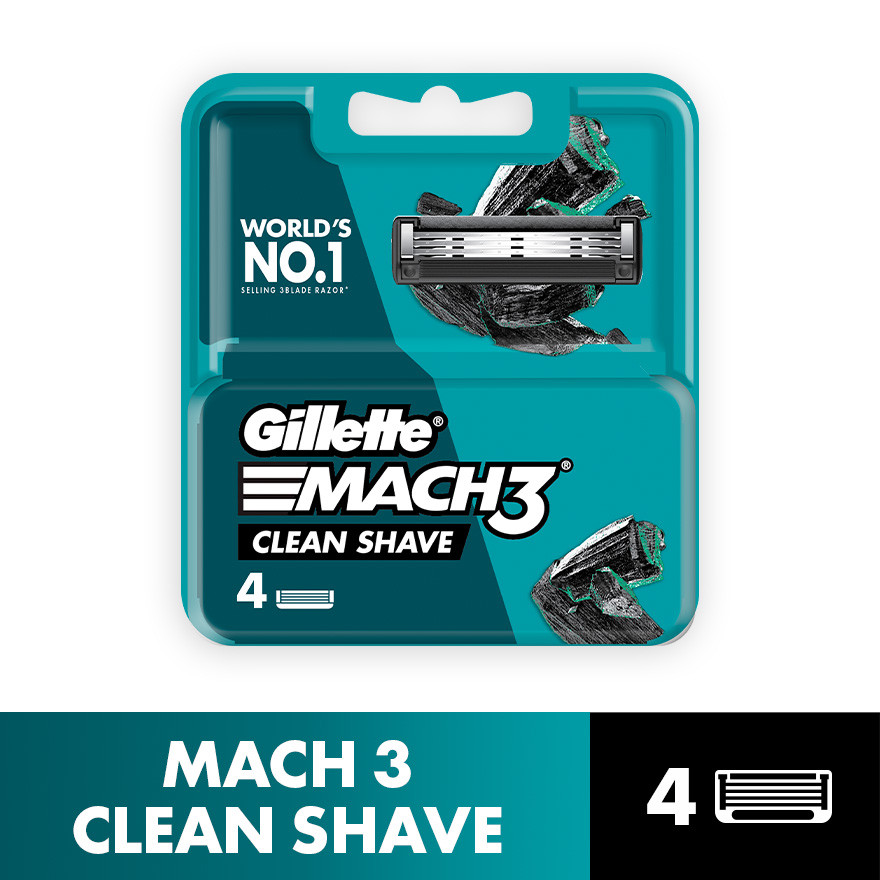GILLETTE Mach 3 Clean Shave Cart 4s | Shopee Malaysia