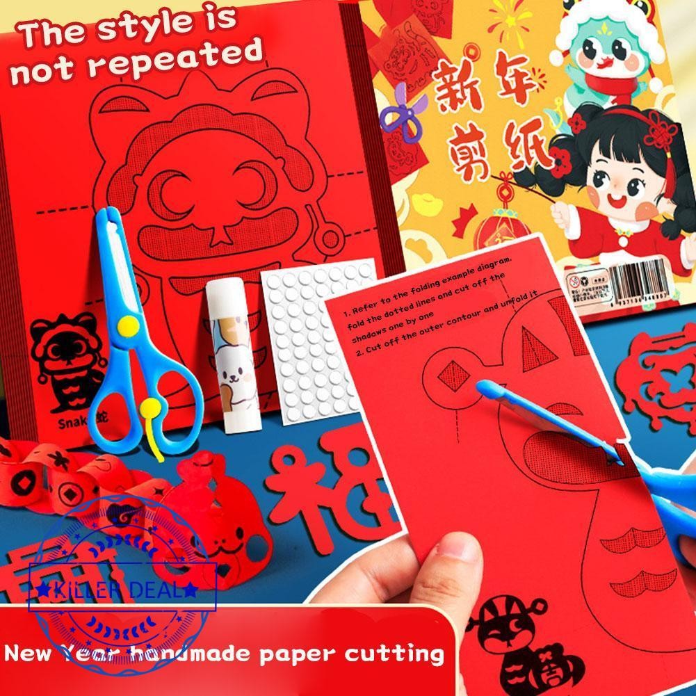 Paper Cuttings Tool Set For Snake Year 2025 Chinese Window Paper-cut ...