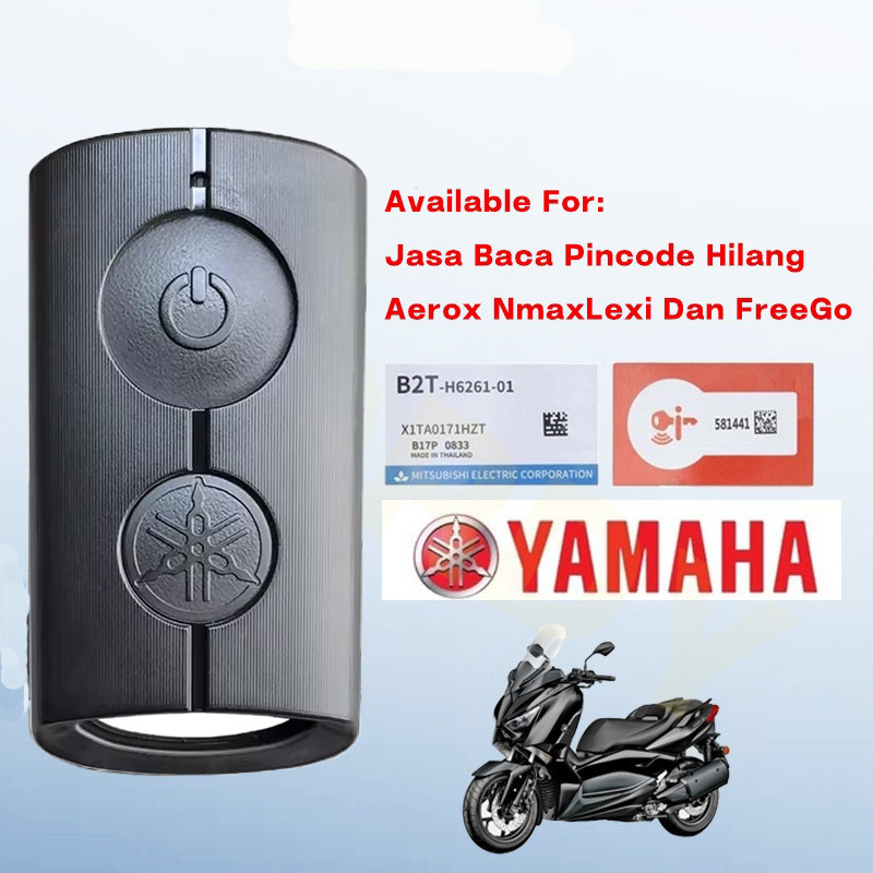 Spare Remote Control Key for Yamaha NVX NVX155 XMAX XMAX300 QBIX AEROX ...