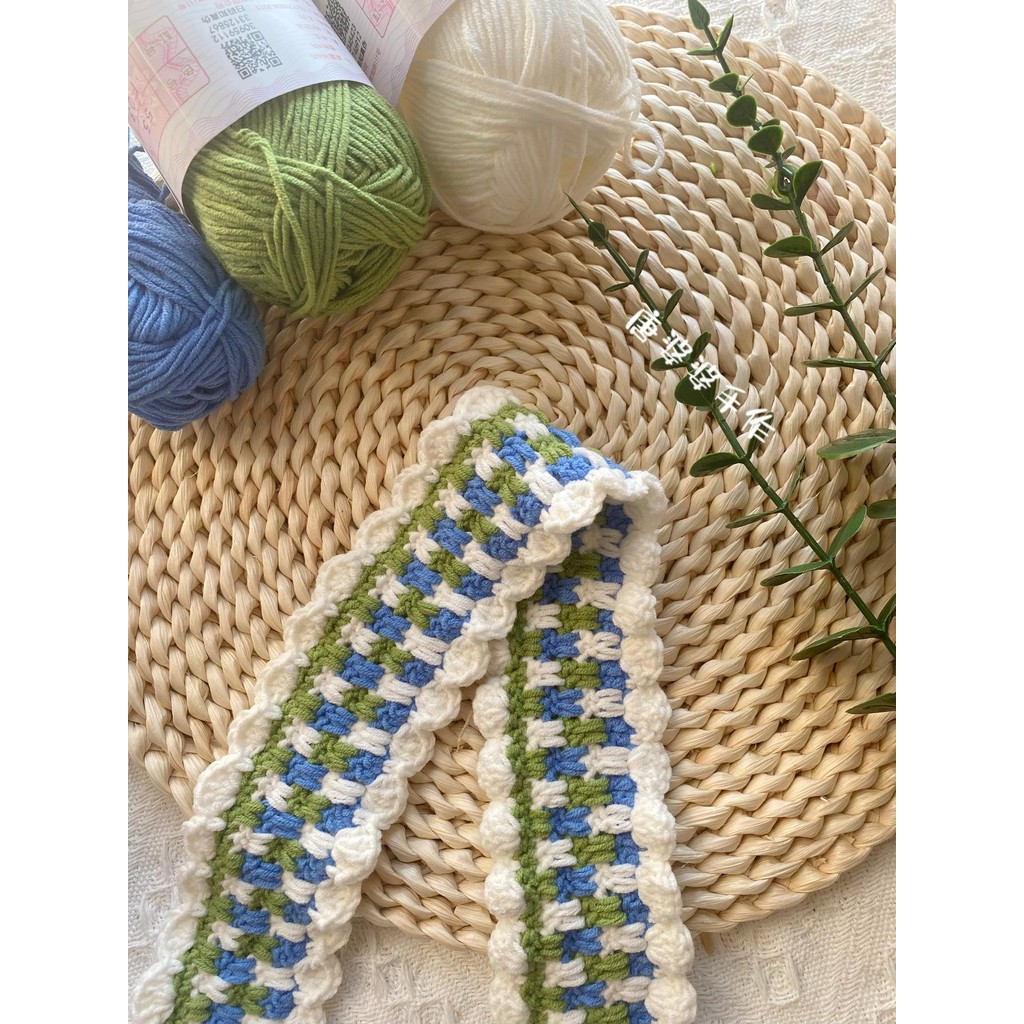 Ikat Kepala Kait Tangan Taman Monet dengan Kemasan Renda, Aksesori ...