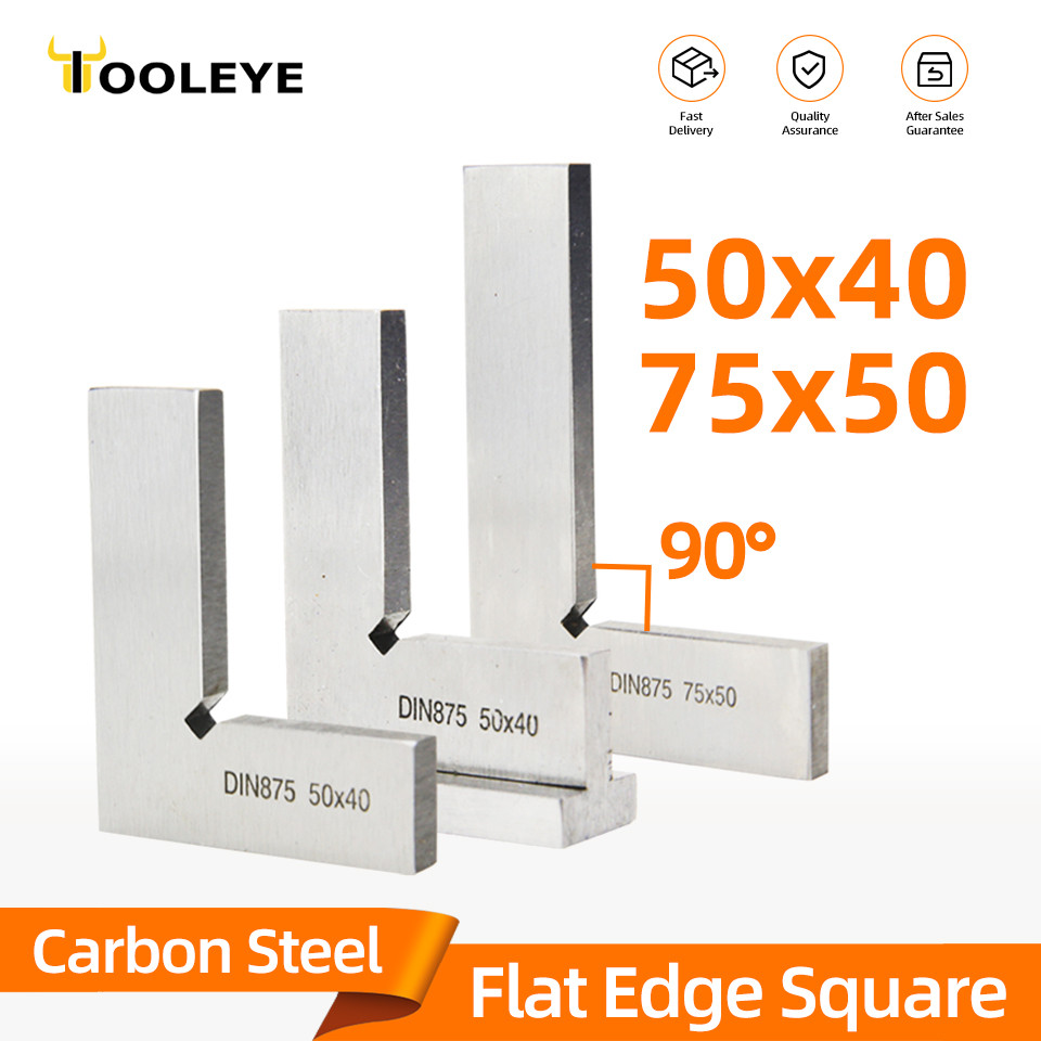Try Square Flat Edge Square Ruler 90 Degree Woodworking Tools Metal ...