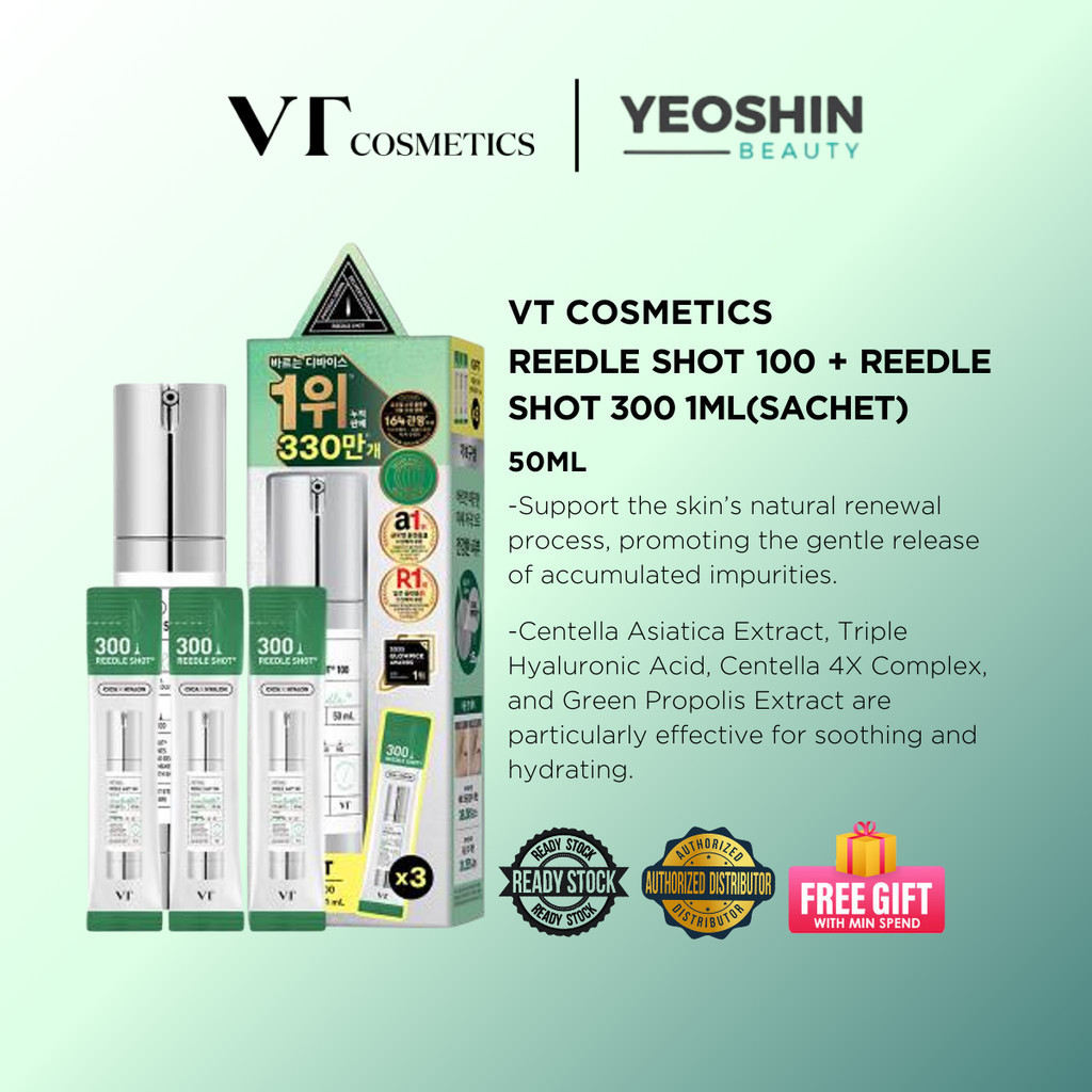 VT COSMETICS Reedle Shot 100 50ml + Reedle Shot 300 1ml 3ea (sachet) | Shopee Malaysia