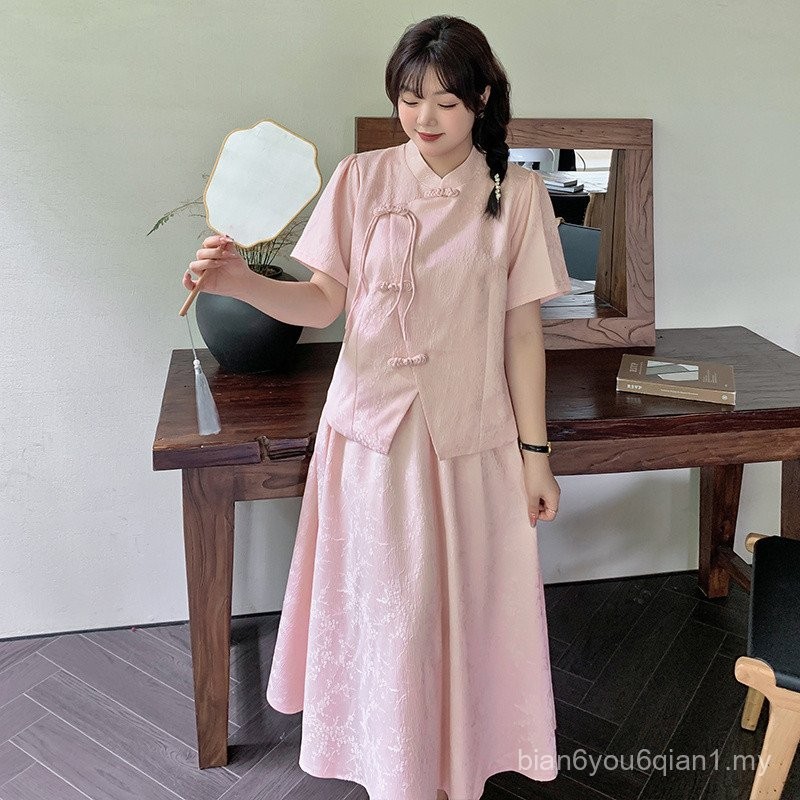 National Style New Chinese Cheongsam Suit Dress Large Size Female Retro ...