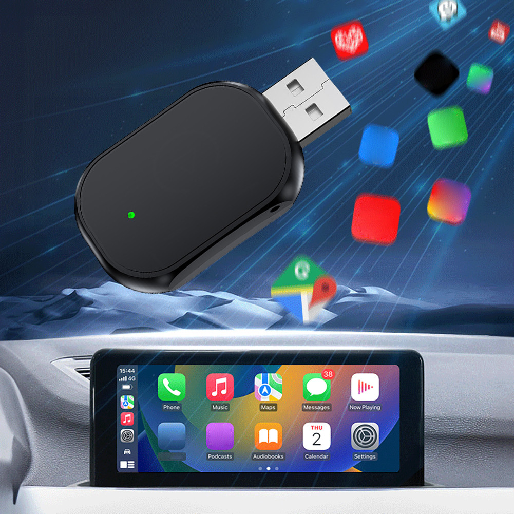 Wired To Wireless Carplay & Android Auto Adapter Auto Connect USB Plug ...